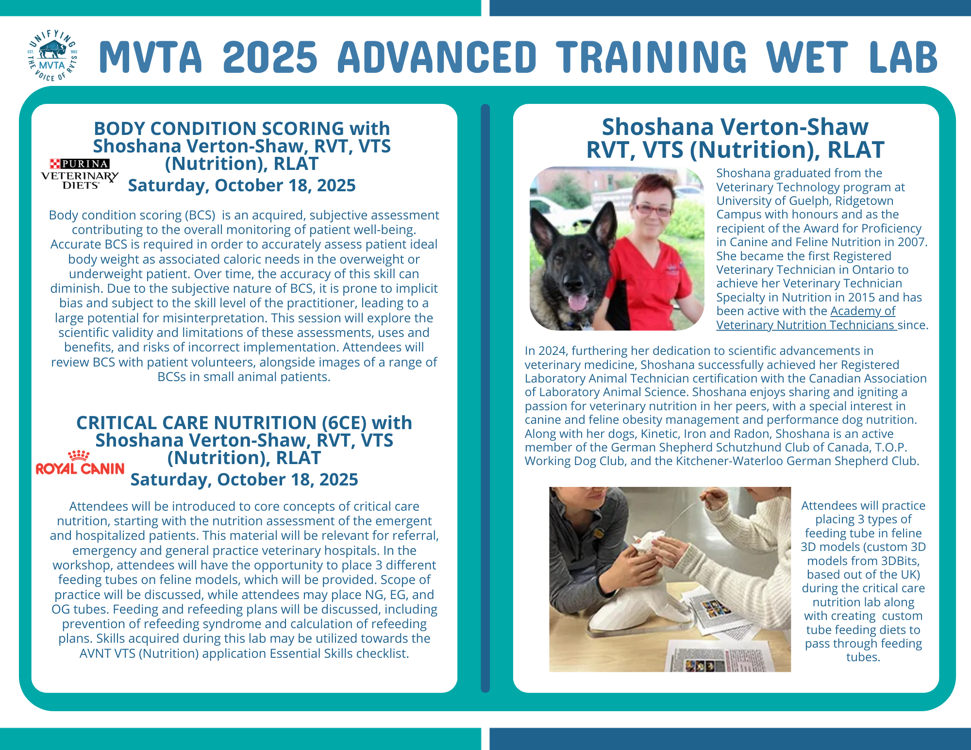 MVTA Nutrition CE Open to DVMs - October 18th - MVMA